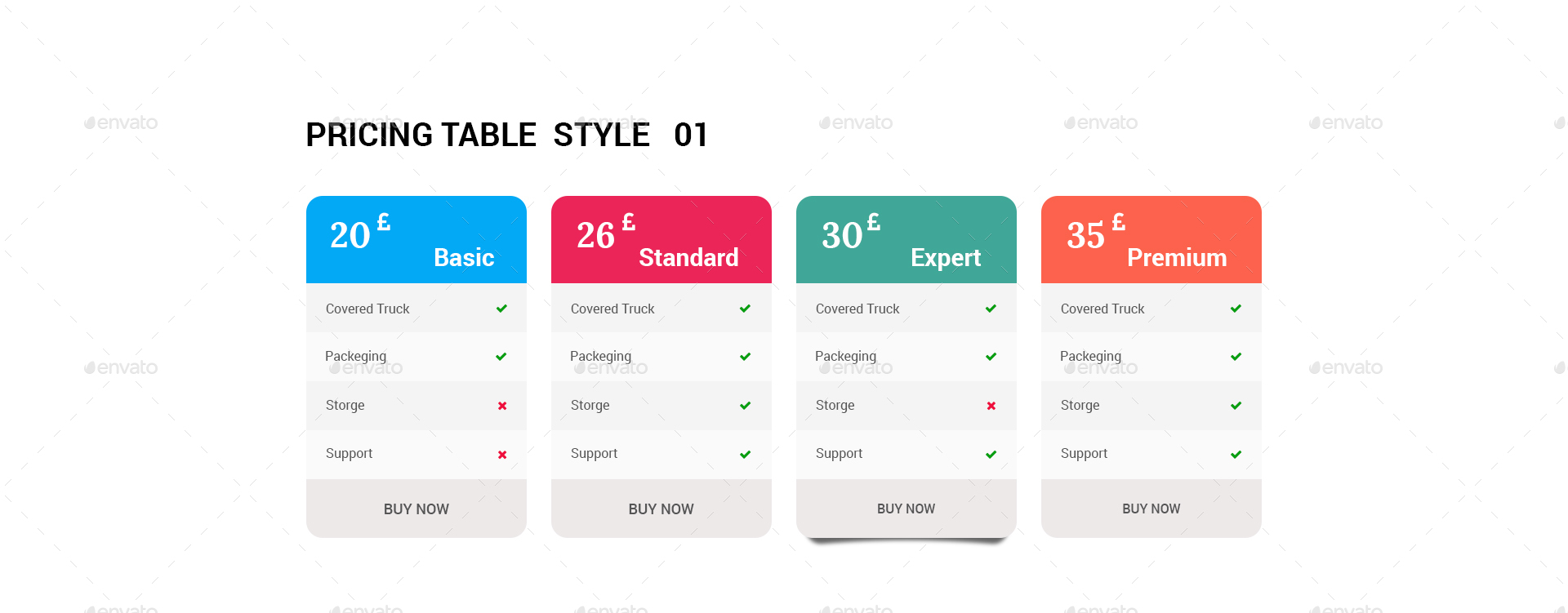 Pricing Tables, Web Elements | GraphicRiver